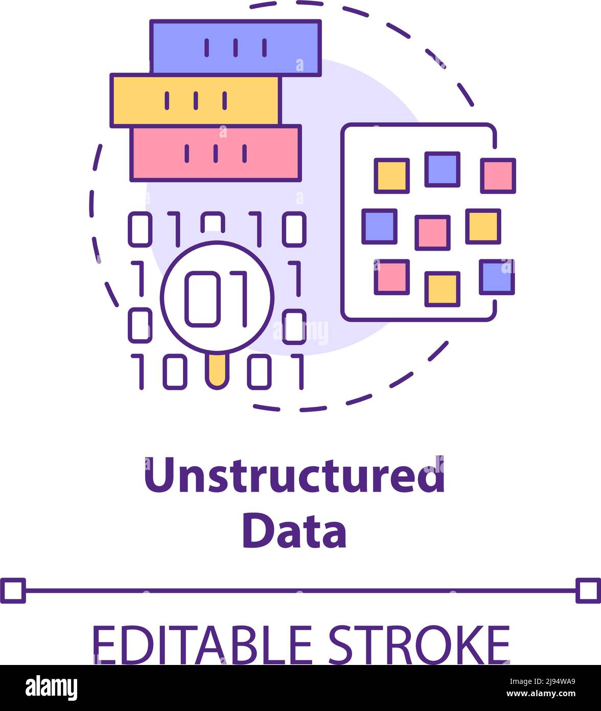 Unstructured data concept icon Stock Vector Image & Art - Alamy