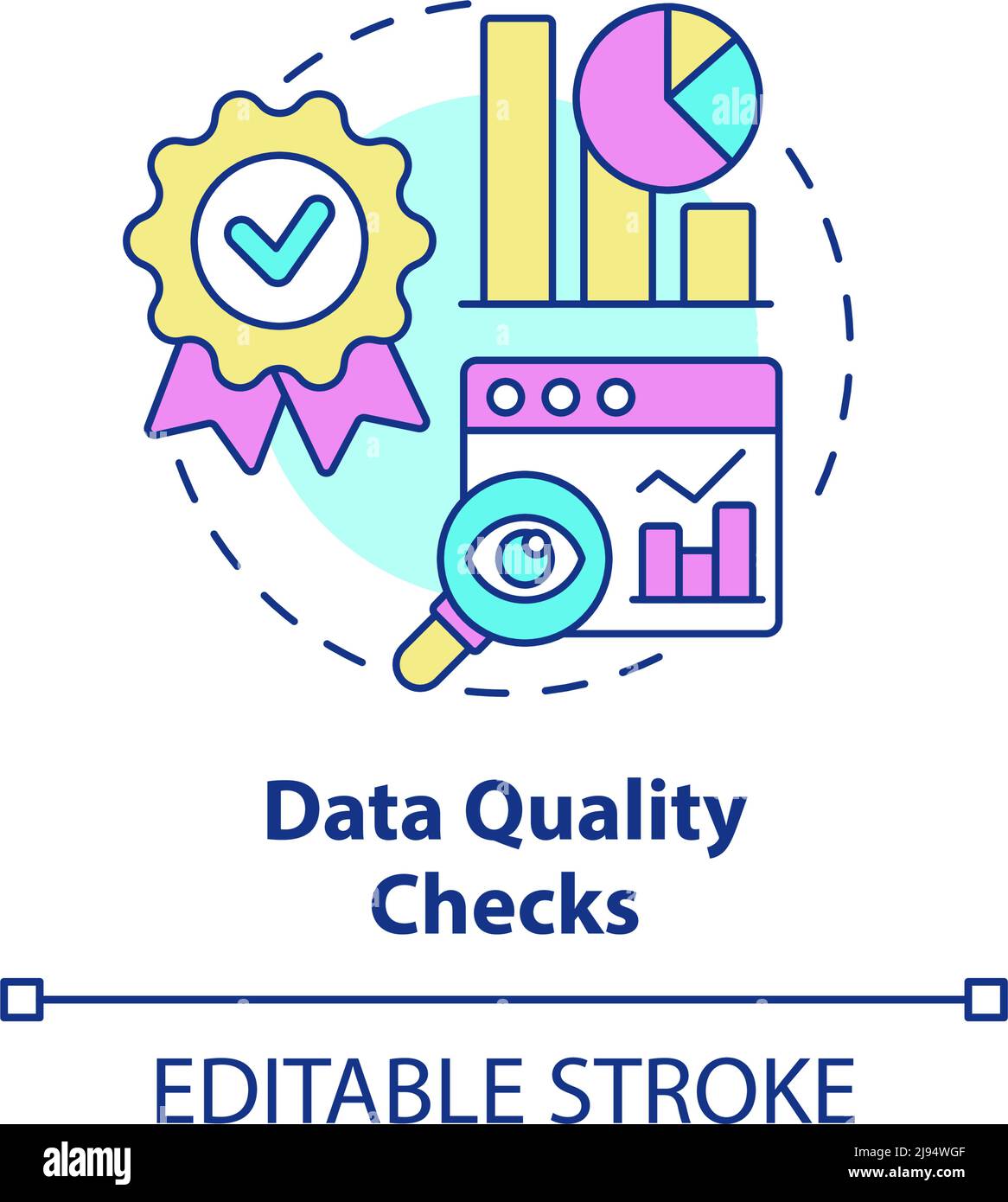 Data quality checks concept icon Stock Vector Image & Art - Alamy