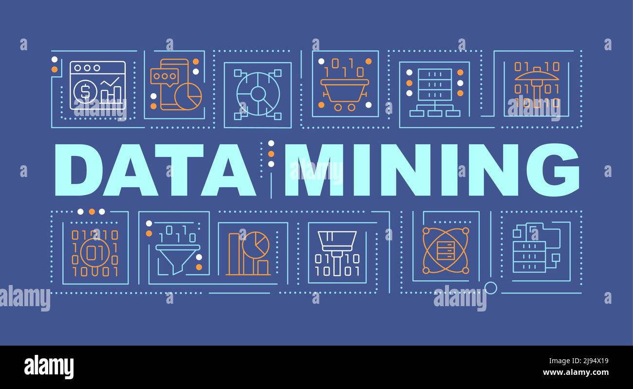 Data mining word concepts dark blue banner Stock Vector Image & Art - Alamy