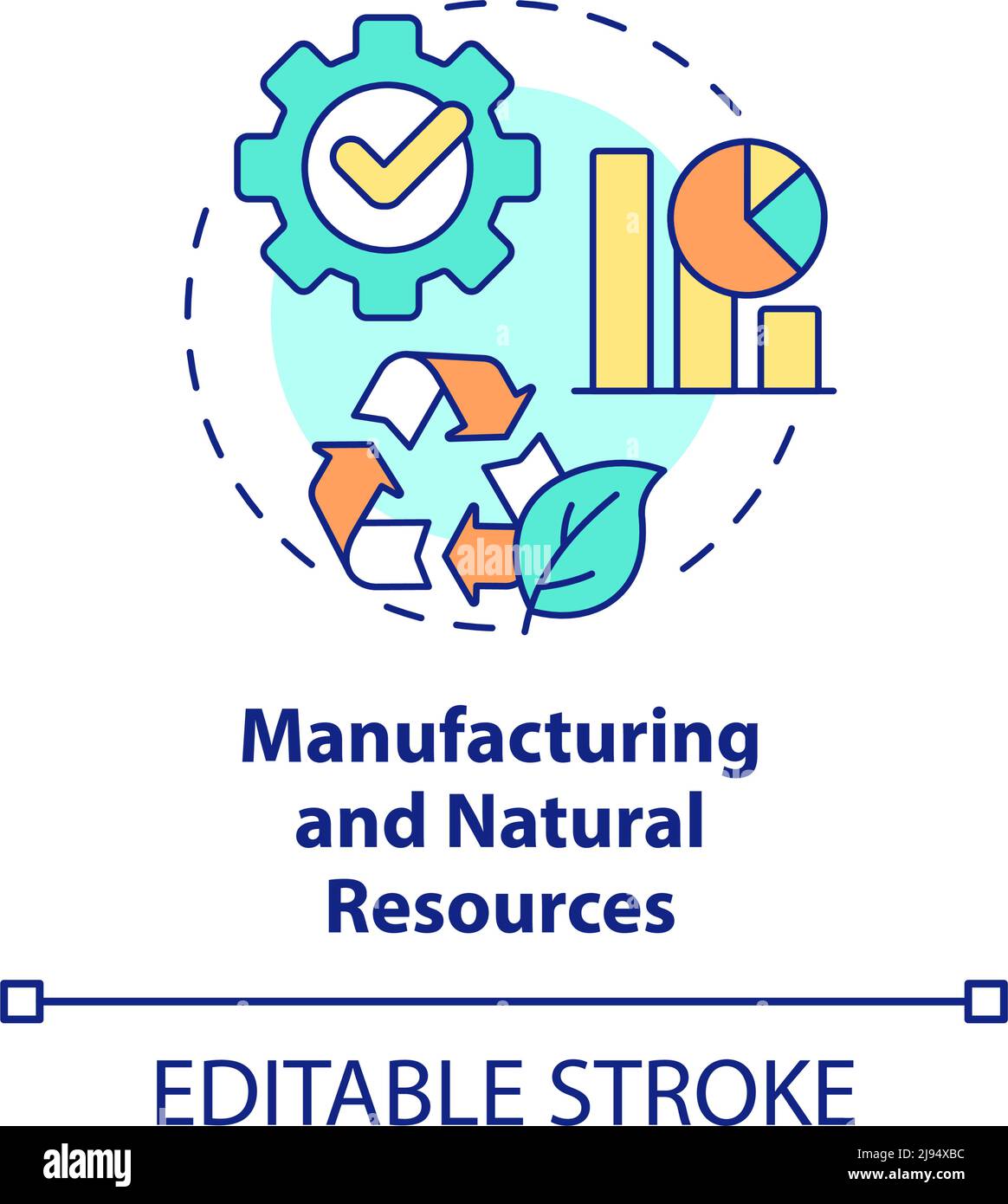Manufacturing and natural resources concept icon Stock Vector Image ...