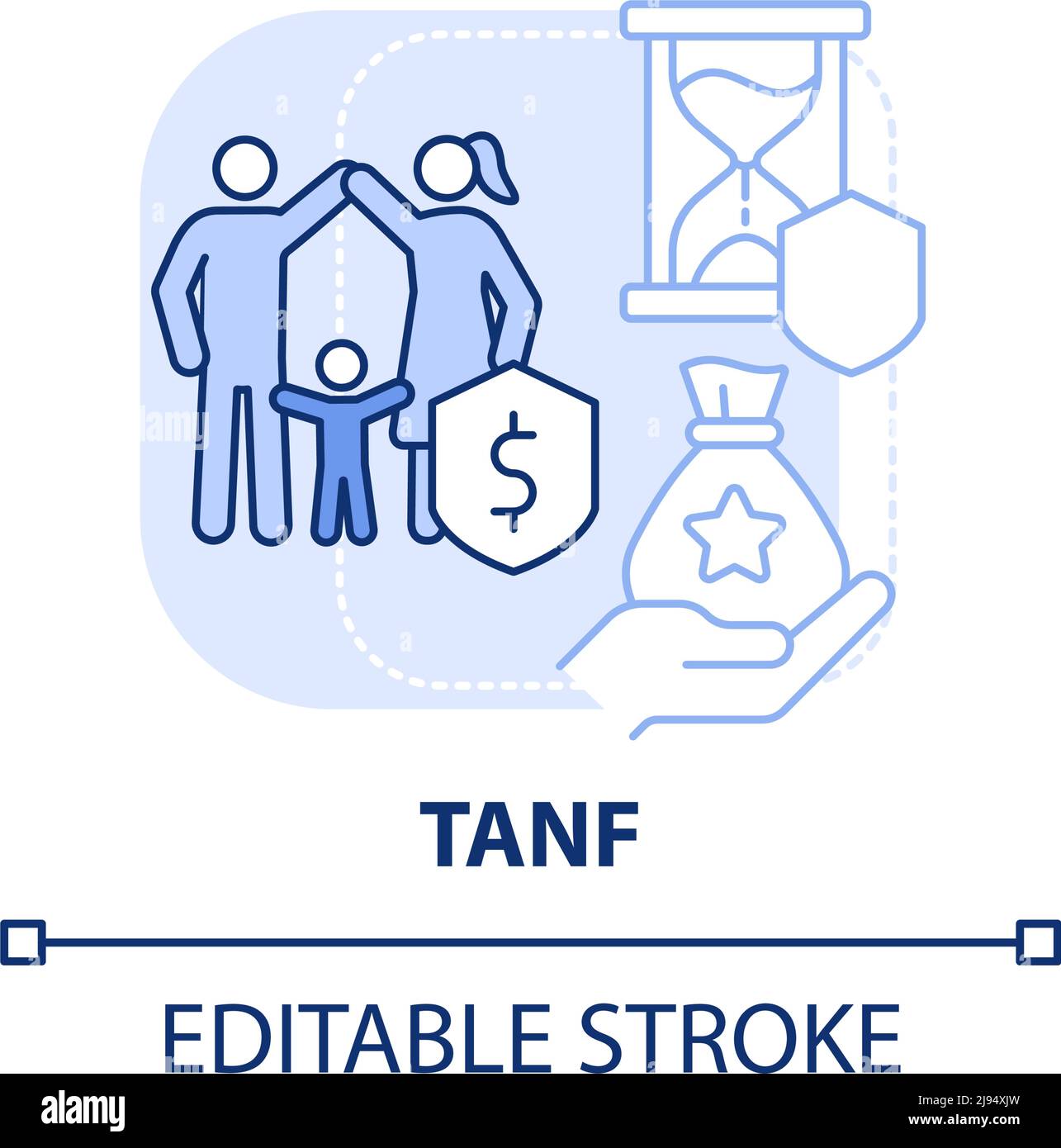 TANF light blue concept icon Stock Vector Image & Art - Alamy