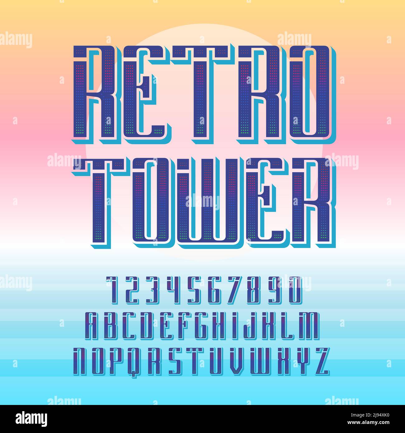 Original label typeface named "Retro Tower". Good handcrafted font for ...