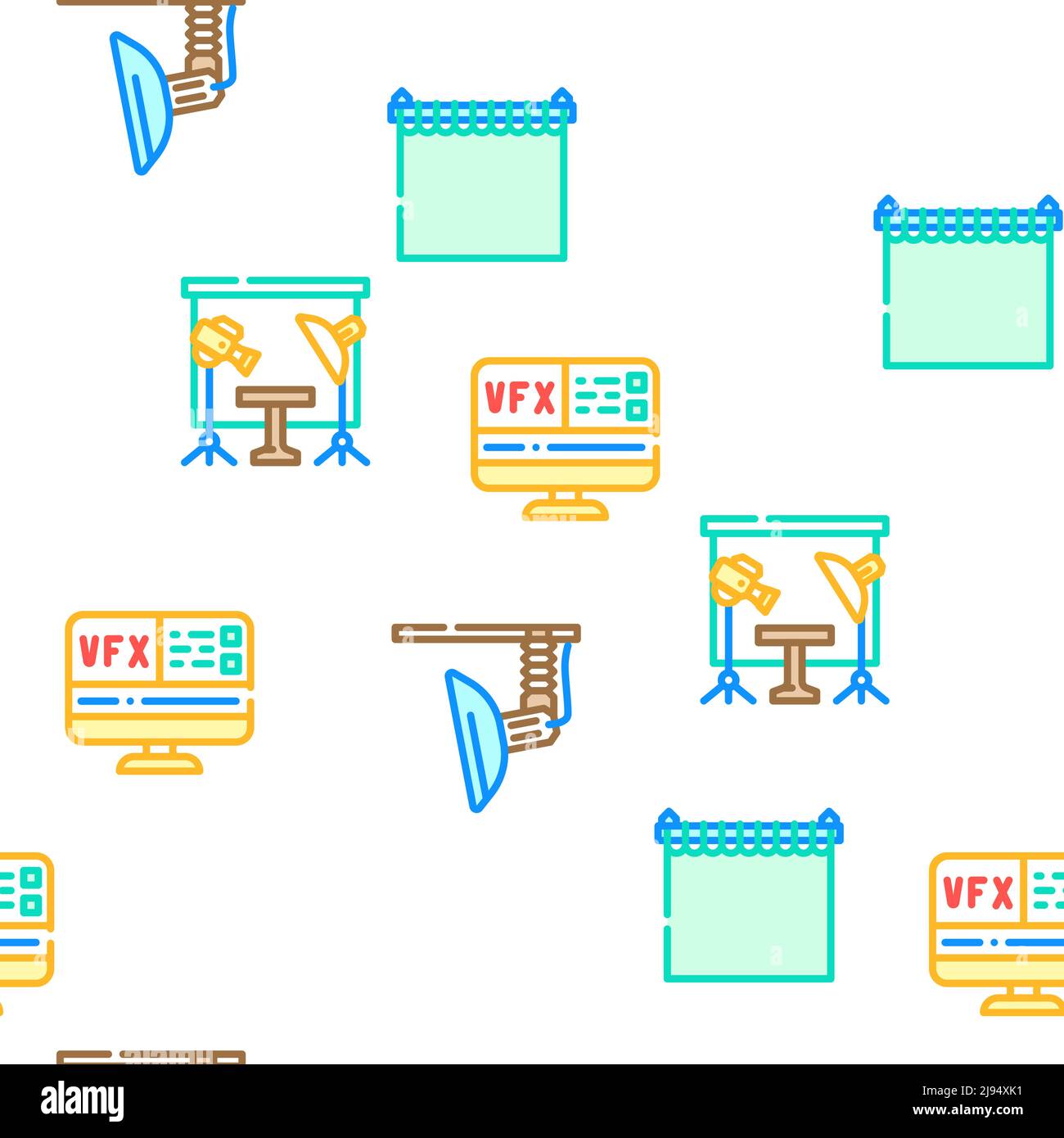 Video Production And Creation Icons Set Vector Stock Vector Image & Art ...