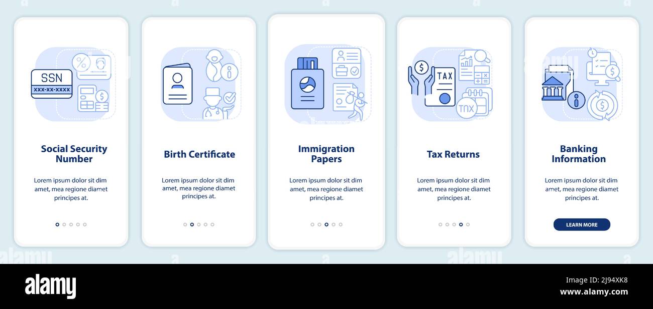 Social program application light blue onboarding mobile app screen ...