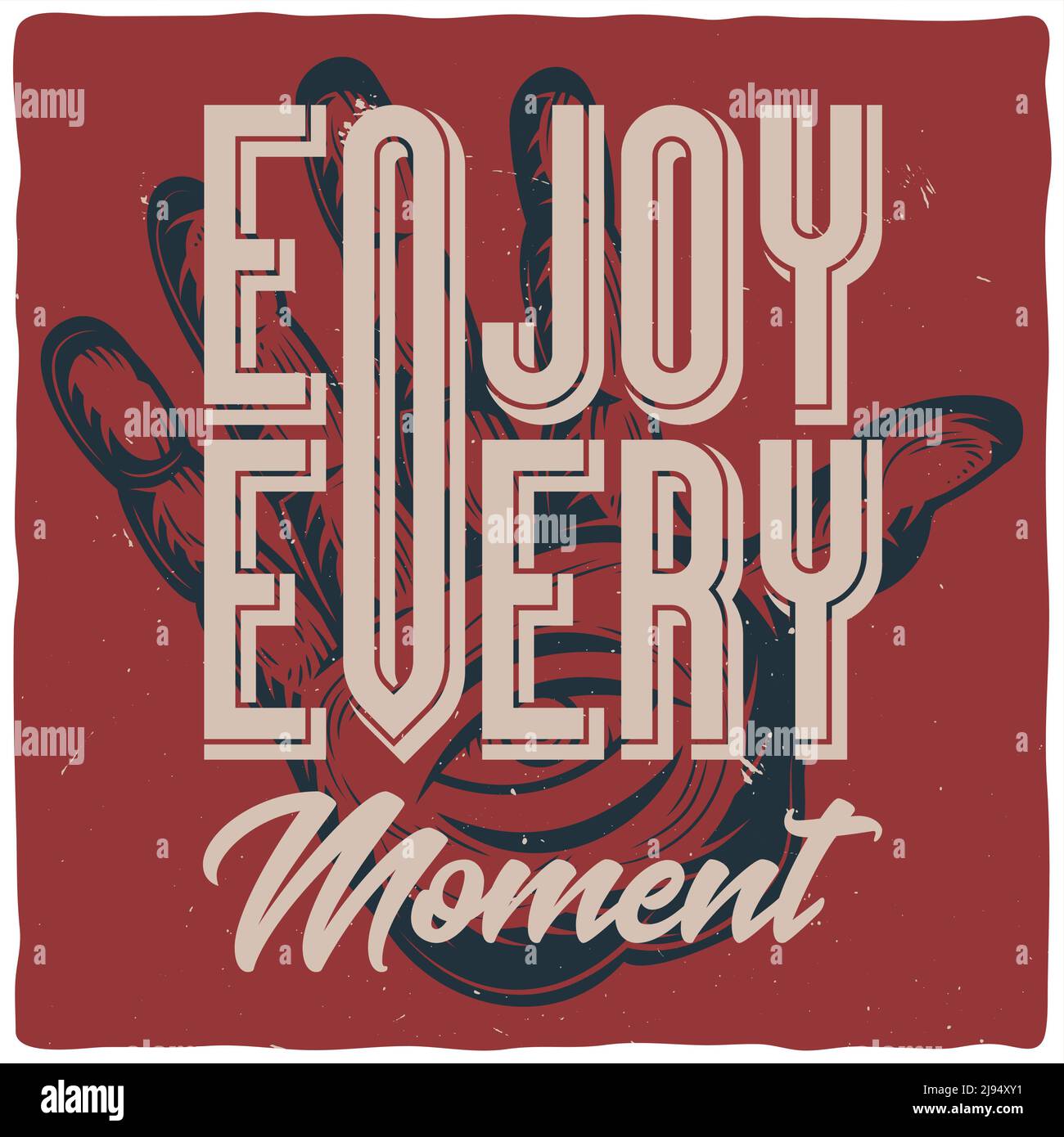 Inspirational quote text enjoy Cut Out Stock Images & Pictures - Alamy