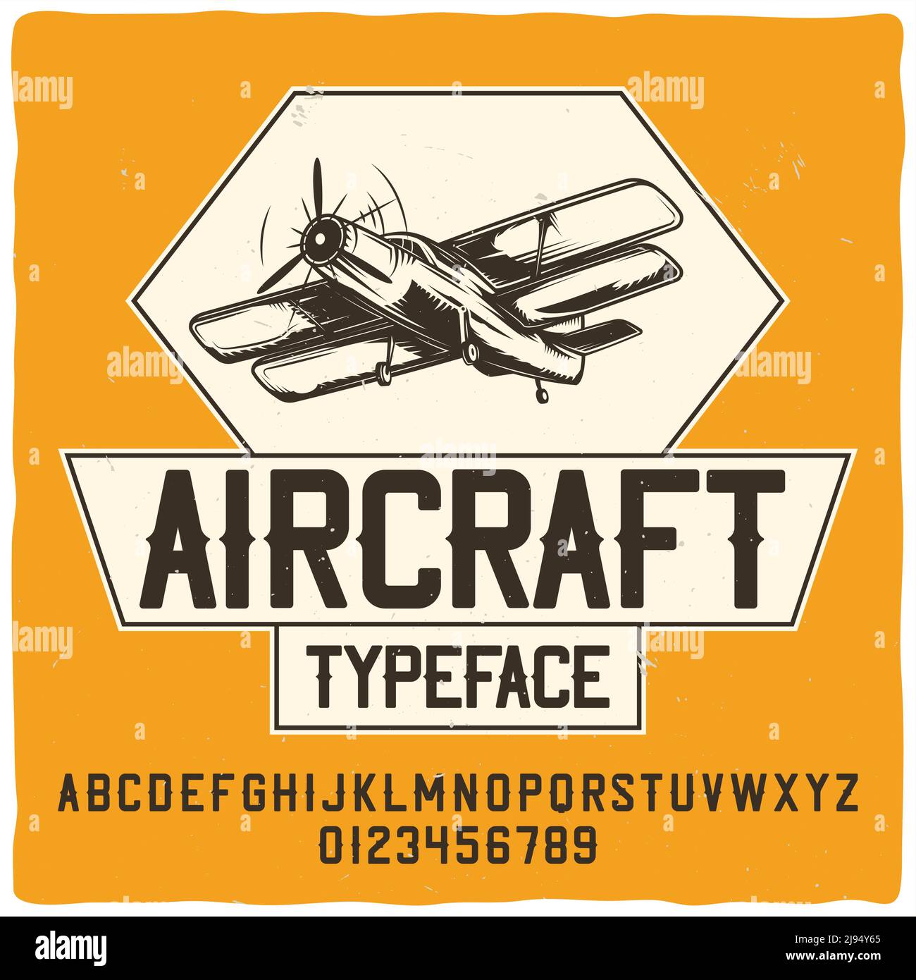 Original label typeface named "Aircraft". Good handcrafted font for any ...