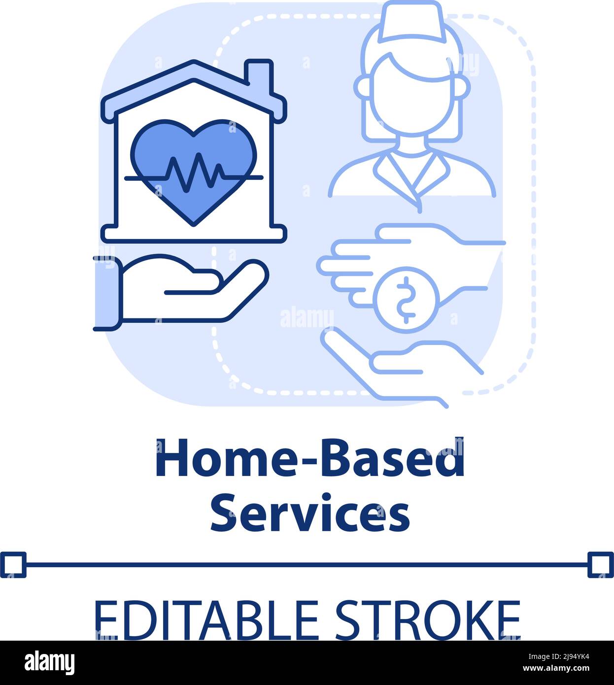 Home based services light blue concept icon Stock Vector Image & Art ...
