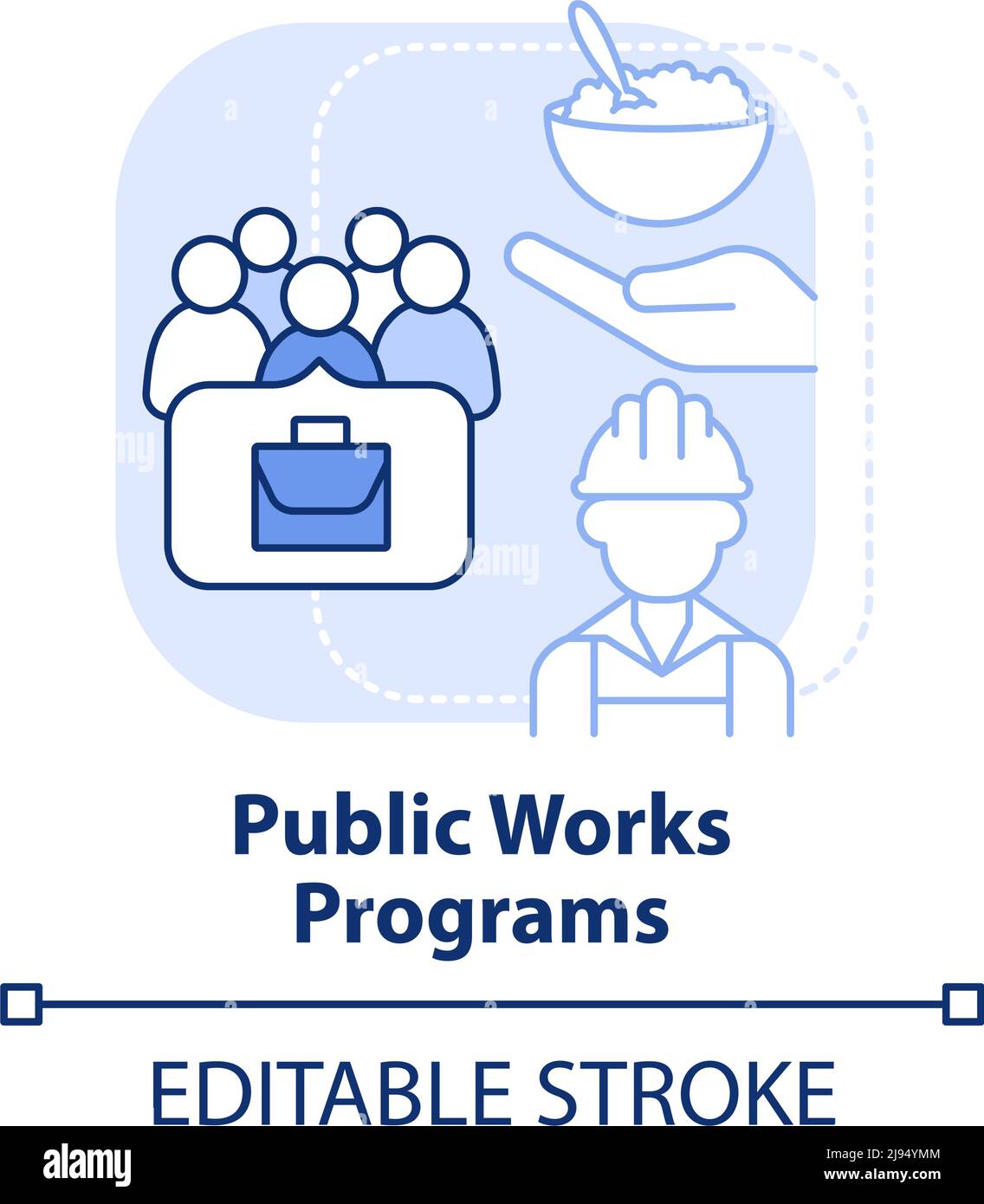Public works programs light blue concept icon Stock Vector Image & Art ...