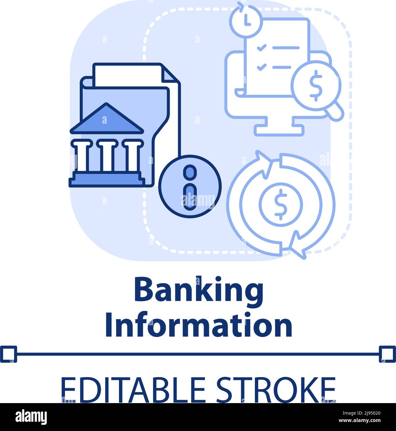Banking information light blue concept icon Stock Vector Image & Art ...