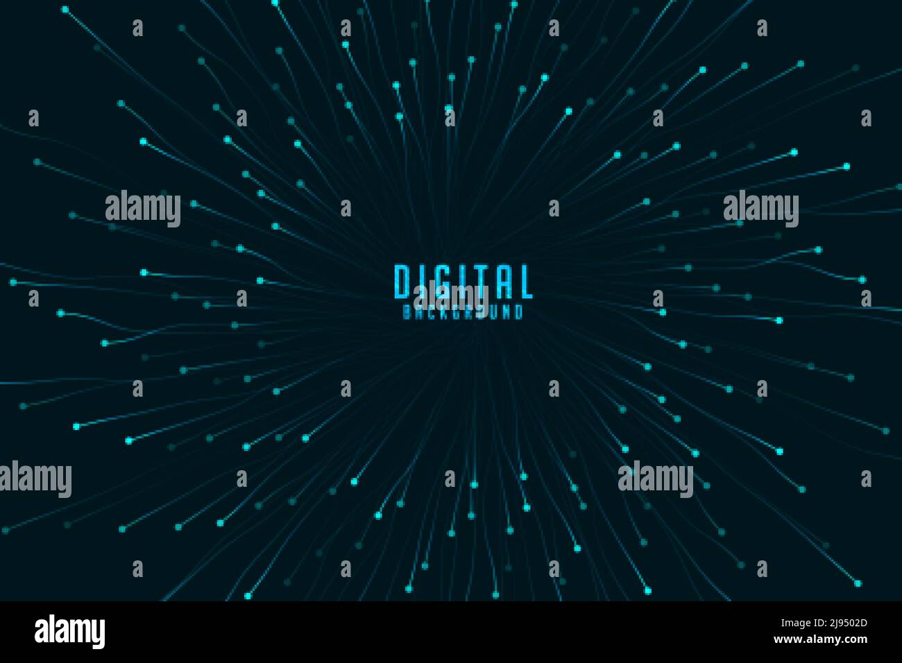 digital technology background with bursting zoom particles Stock Vector ...