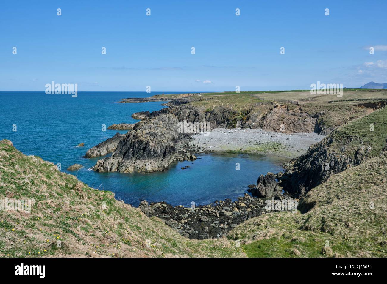 The Wales Coast Path follows the rugged coastline of the northern Llyn ...