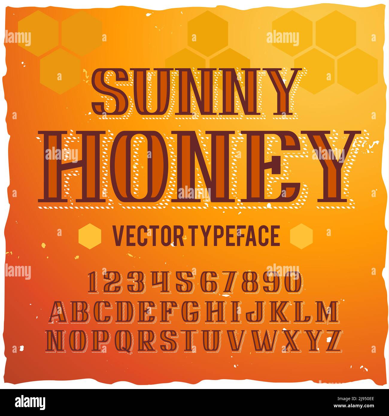 Original label typeface named "Sunny Honey". Good handcrafted font for ...