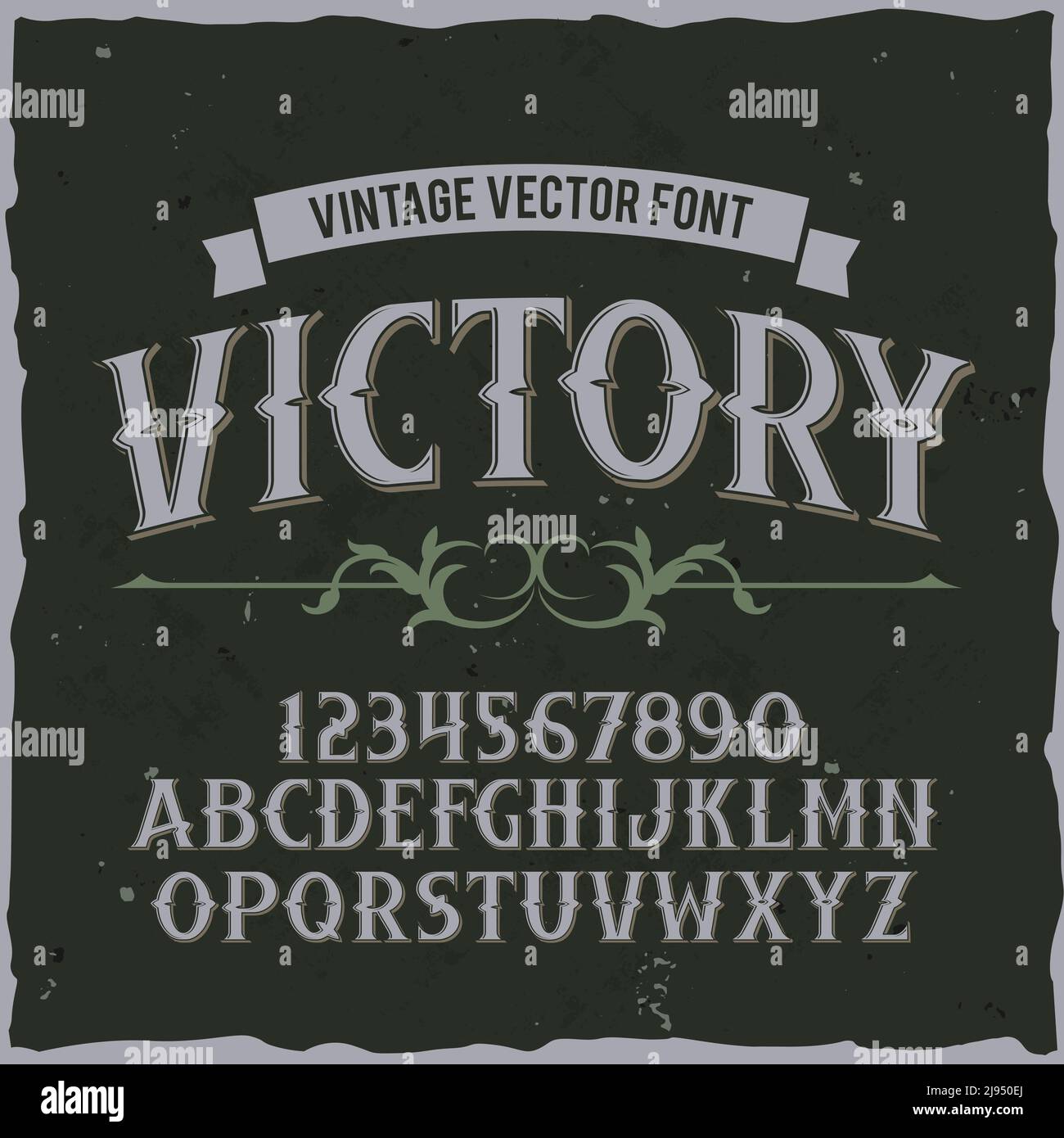 Original label typeface named "Victory". Good handcrafted font for any ...