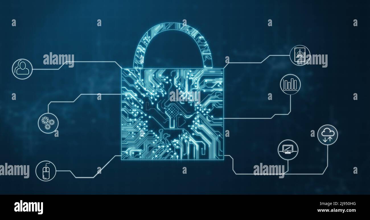 Conceptual image of circuit connection security Stock Photo - Alamy
