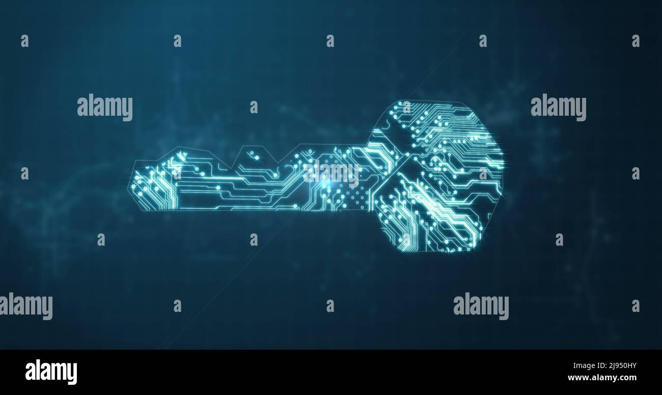 Conceptual image of circuit connection key Stock Photo - Alamy
