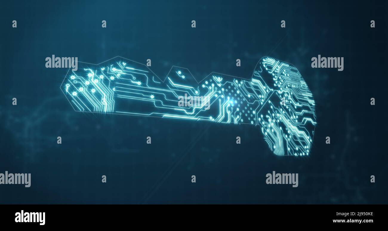 Conceptual image of circuit connection key Stock Photo - Alamy
