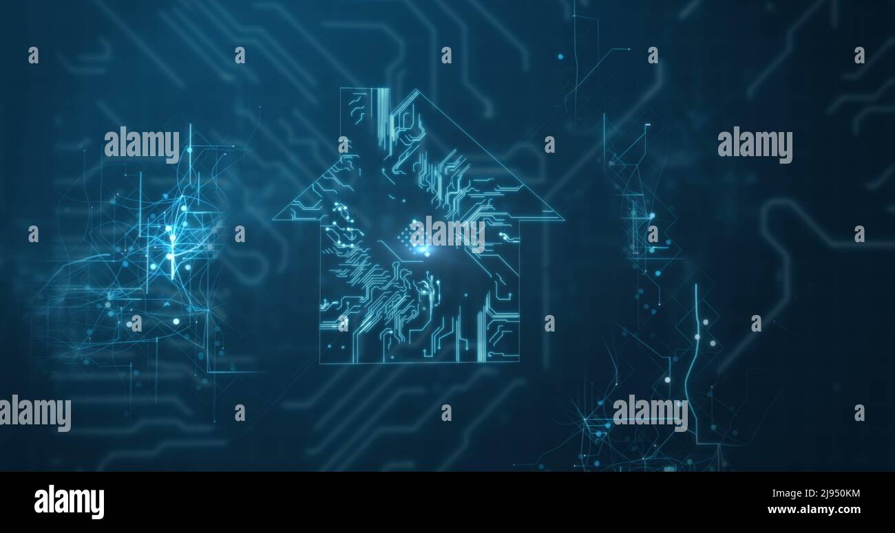 Conceptual image of circuit connection house Stock Photo - Alamy