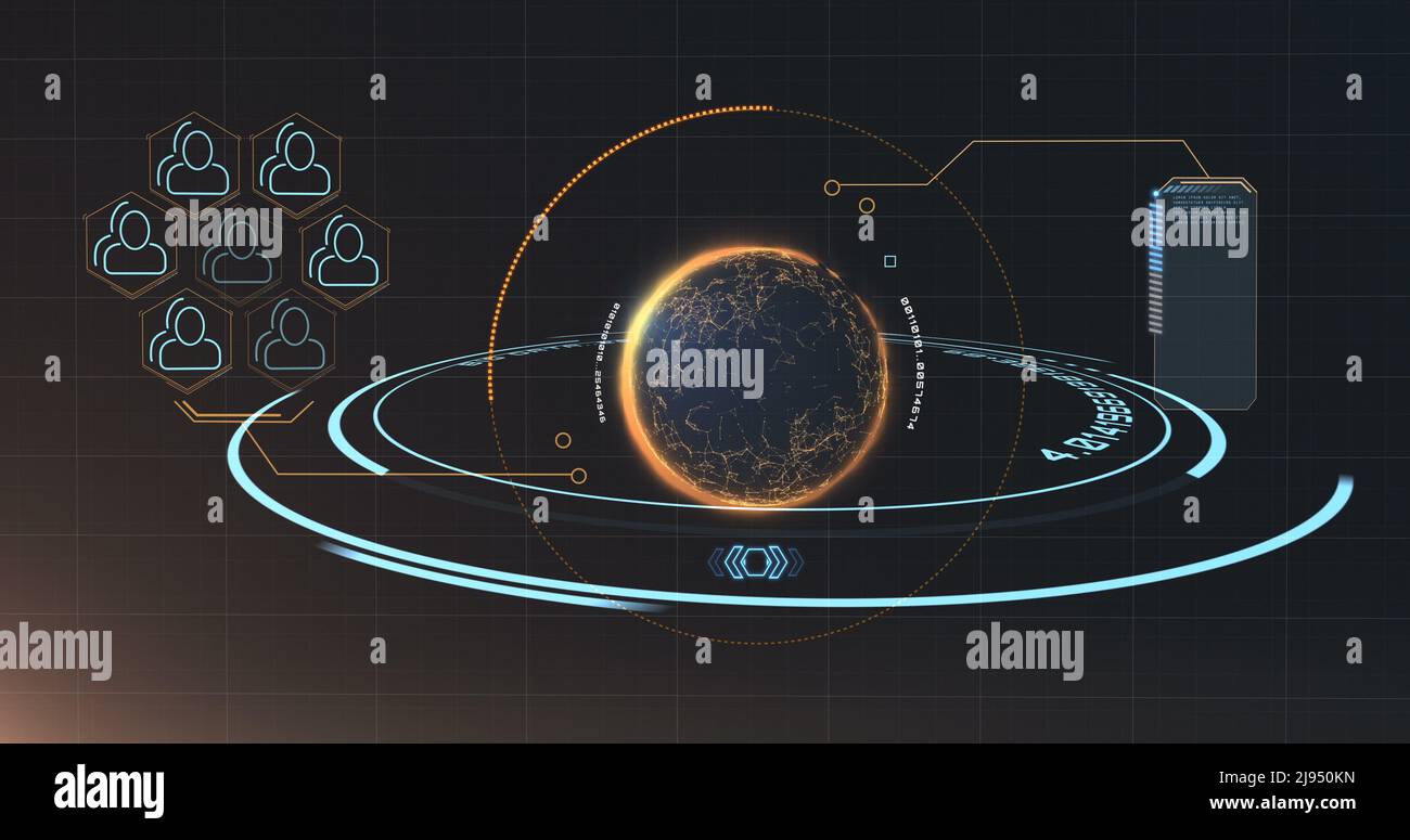 Digitally generated planet earth and global communication concept Stock ...