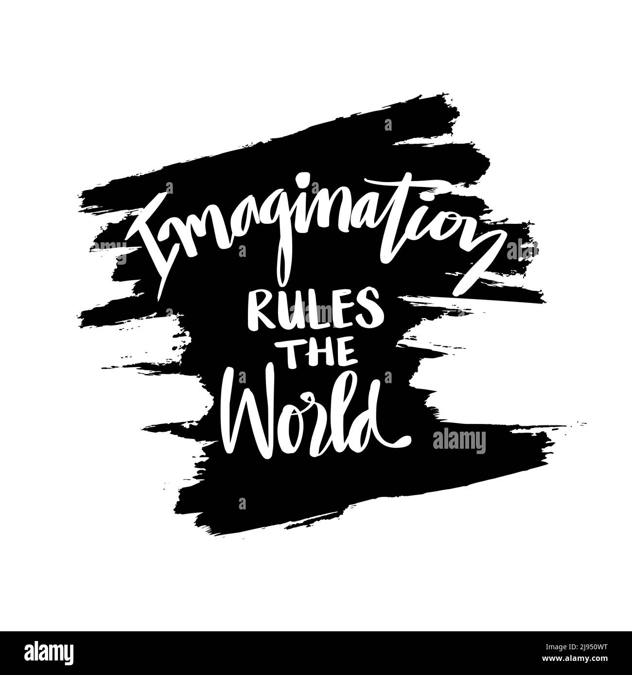 Imagination rules the world. Poster quotes Stock Photo - Alamy