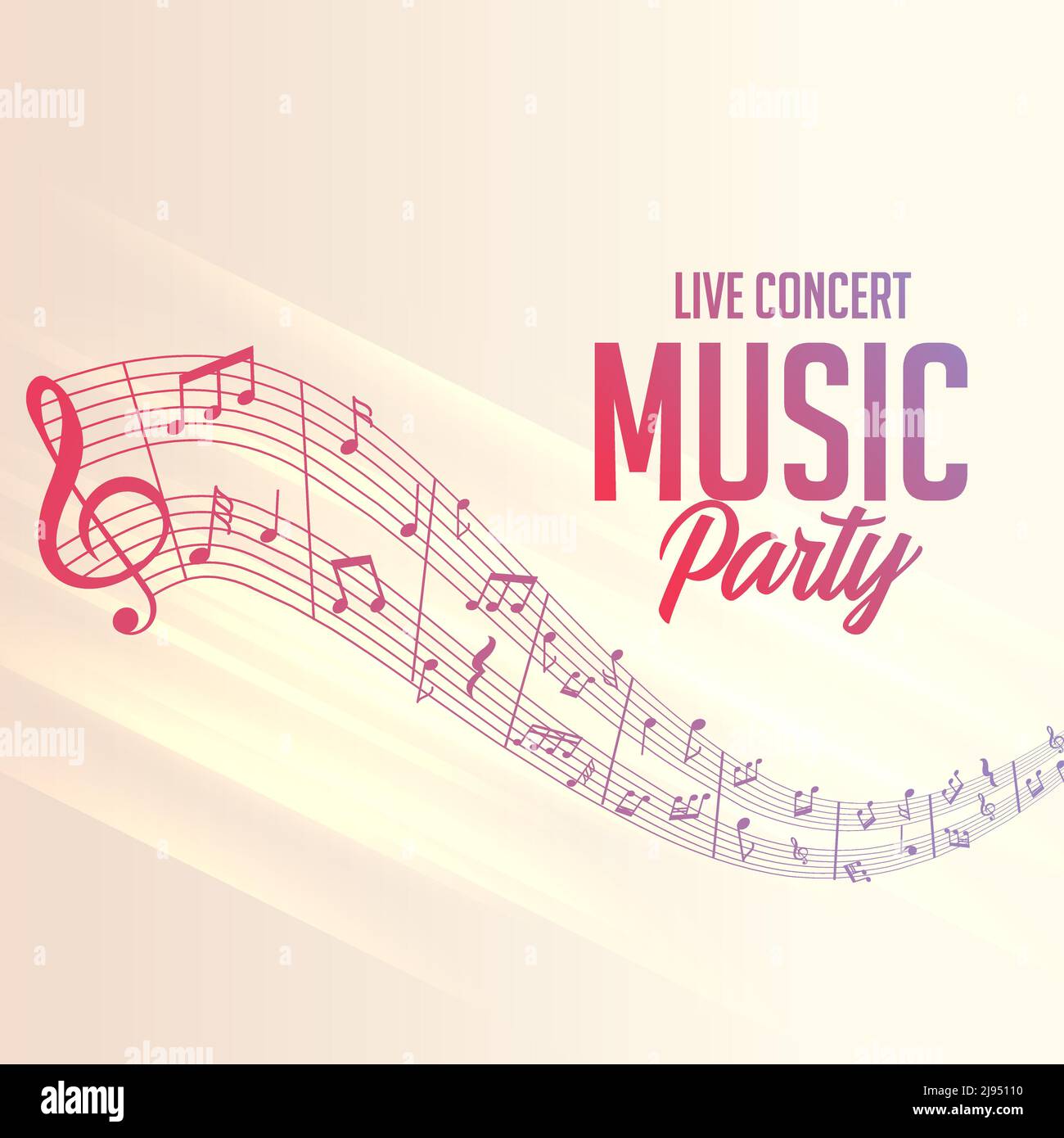 Musical notes background lines vector Stock Vector Images - Alamy