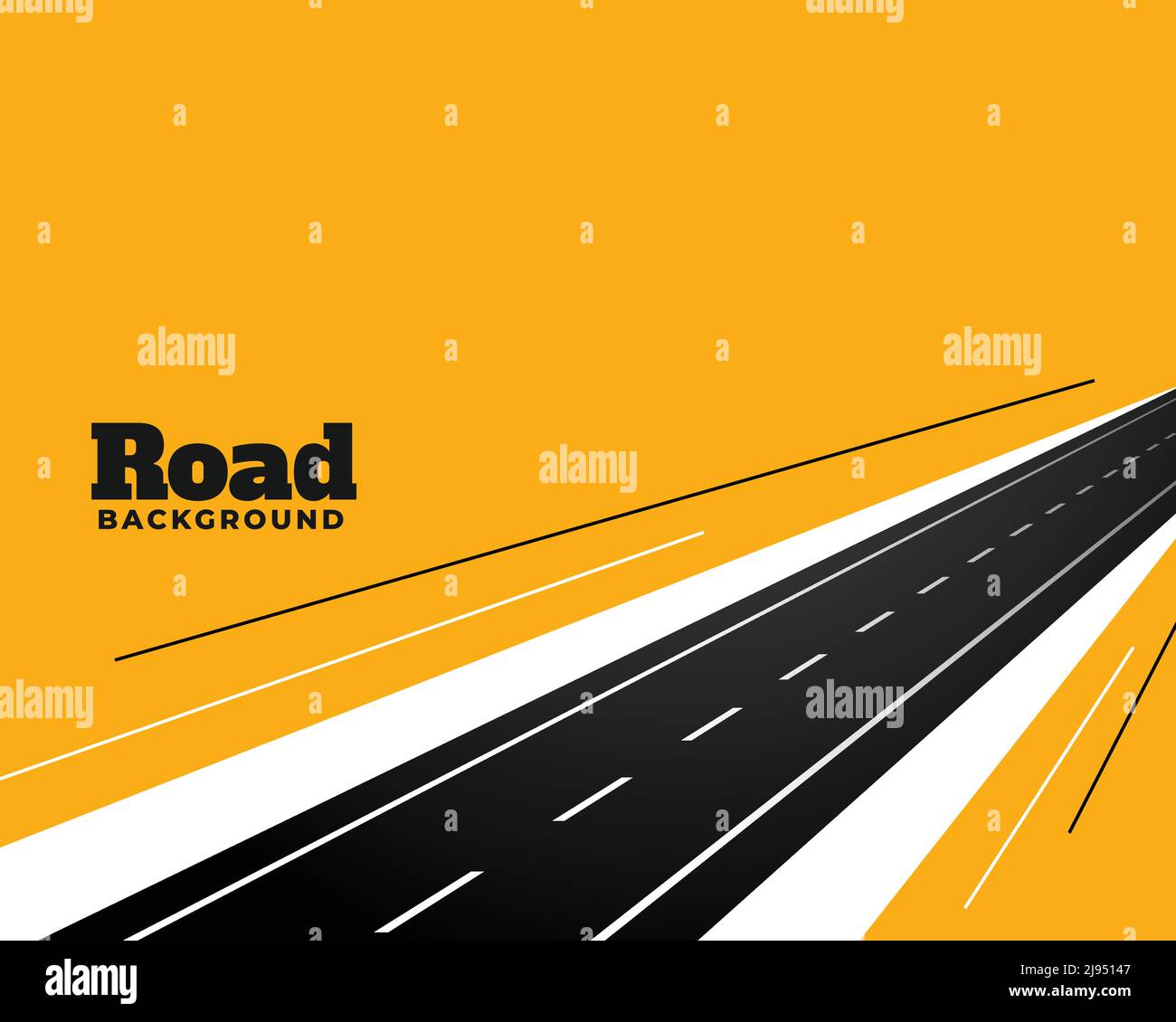 Yellow line on highway road Stock Vector Images - Alamy