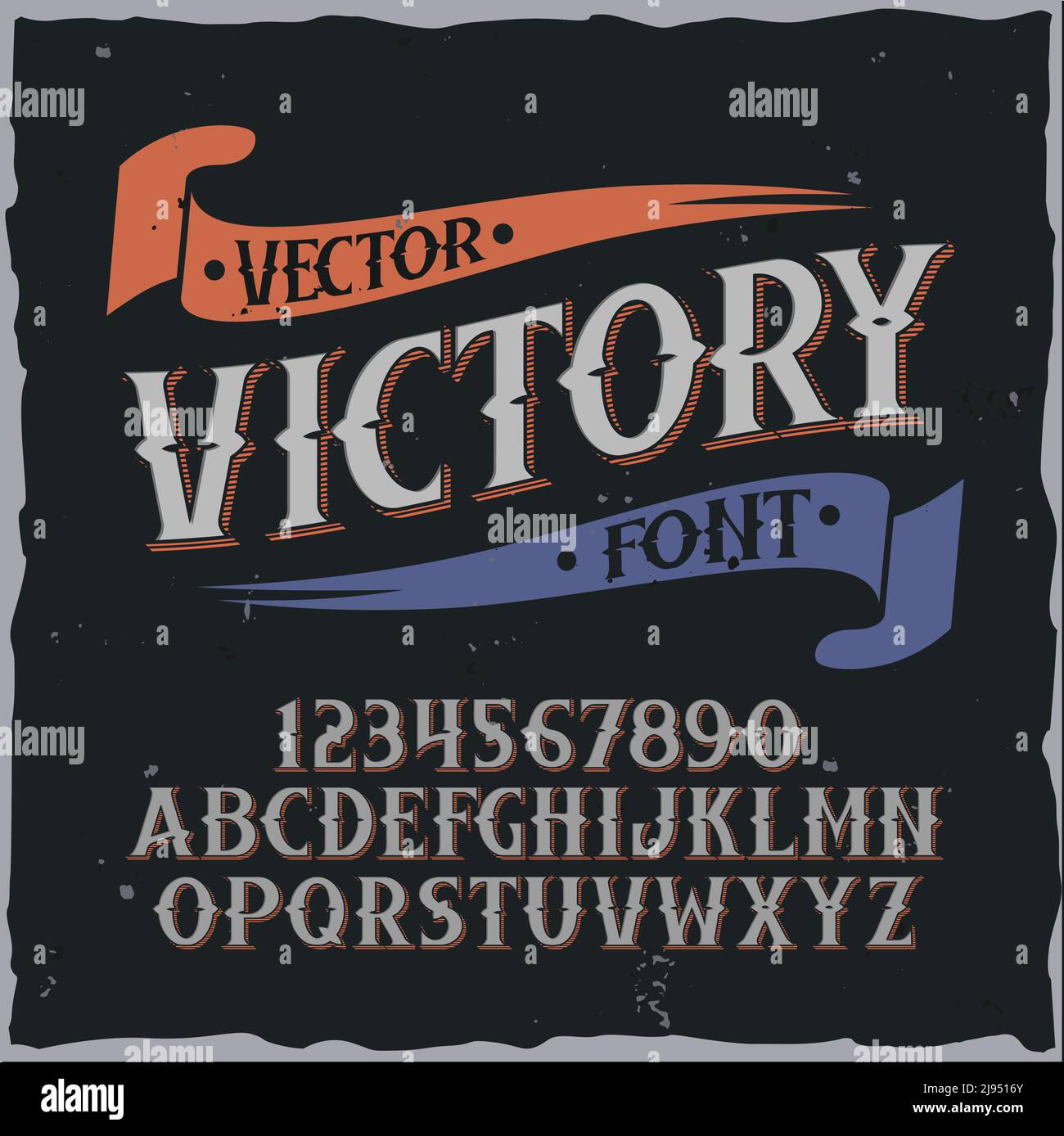 Original label typeface named "Victory". Good handcrafted font for any ...