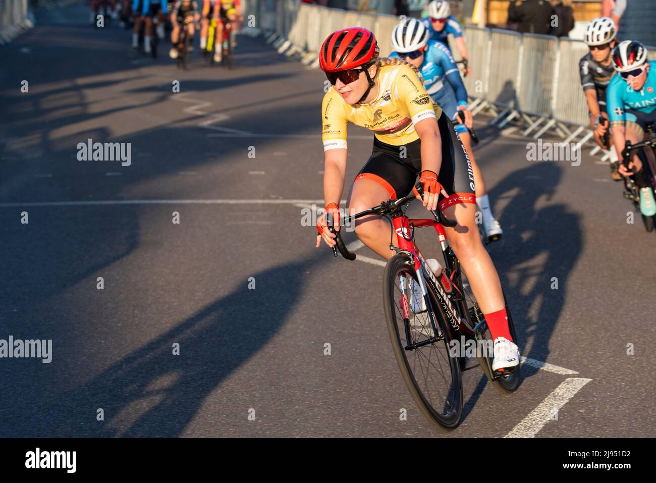 Rider of Pro Noctis racing in the Sportsbreaks Tour Series cycle race ...