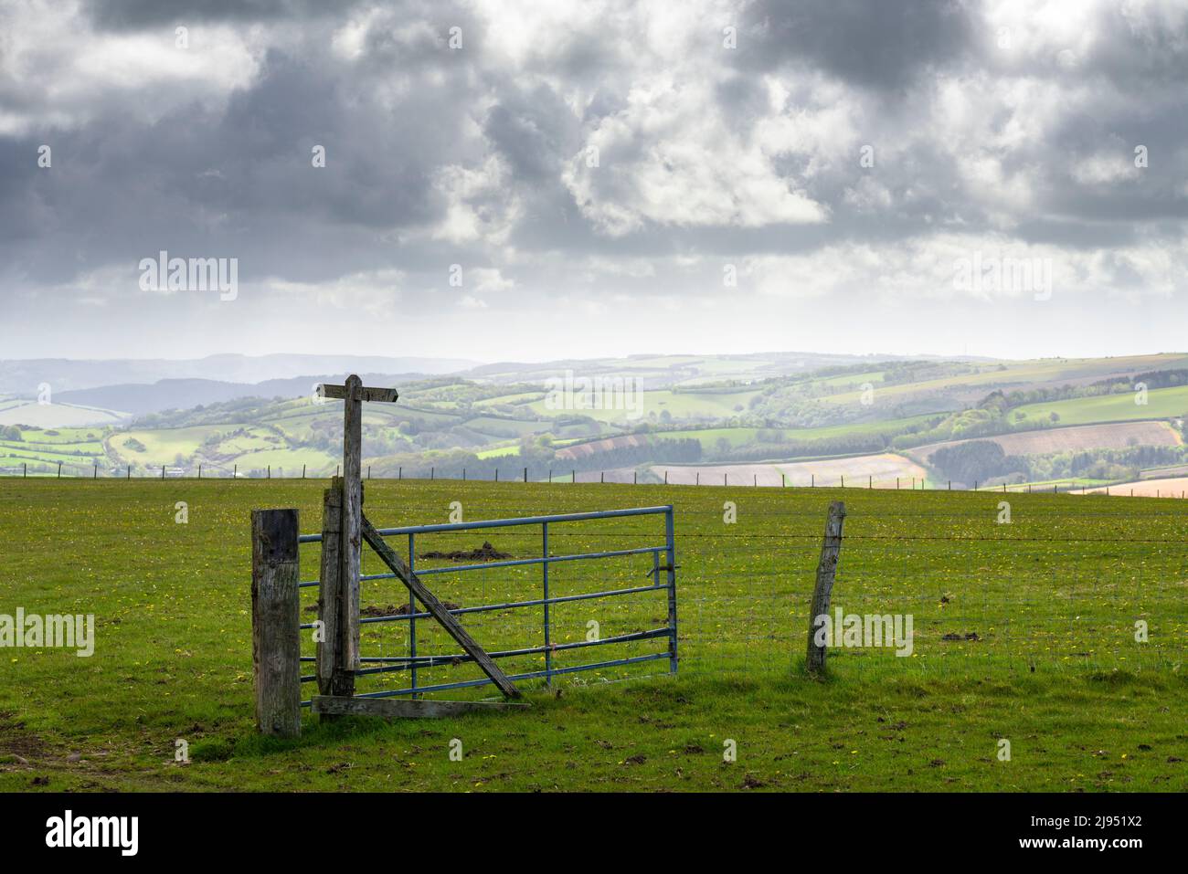 Signpost to Wheddon Cross and Luxborough on the Coleridge Way at Lype ...