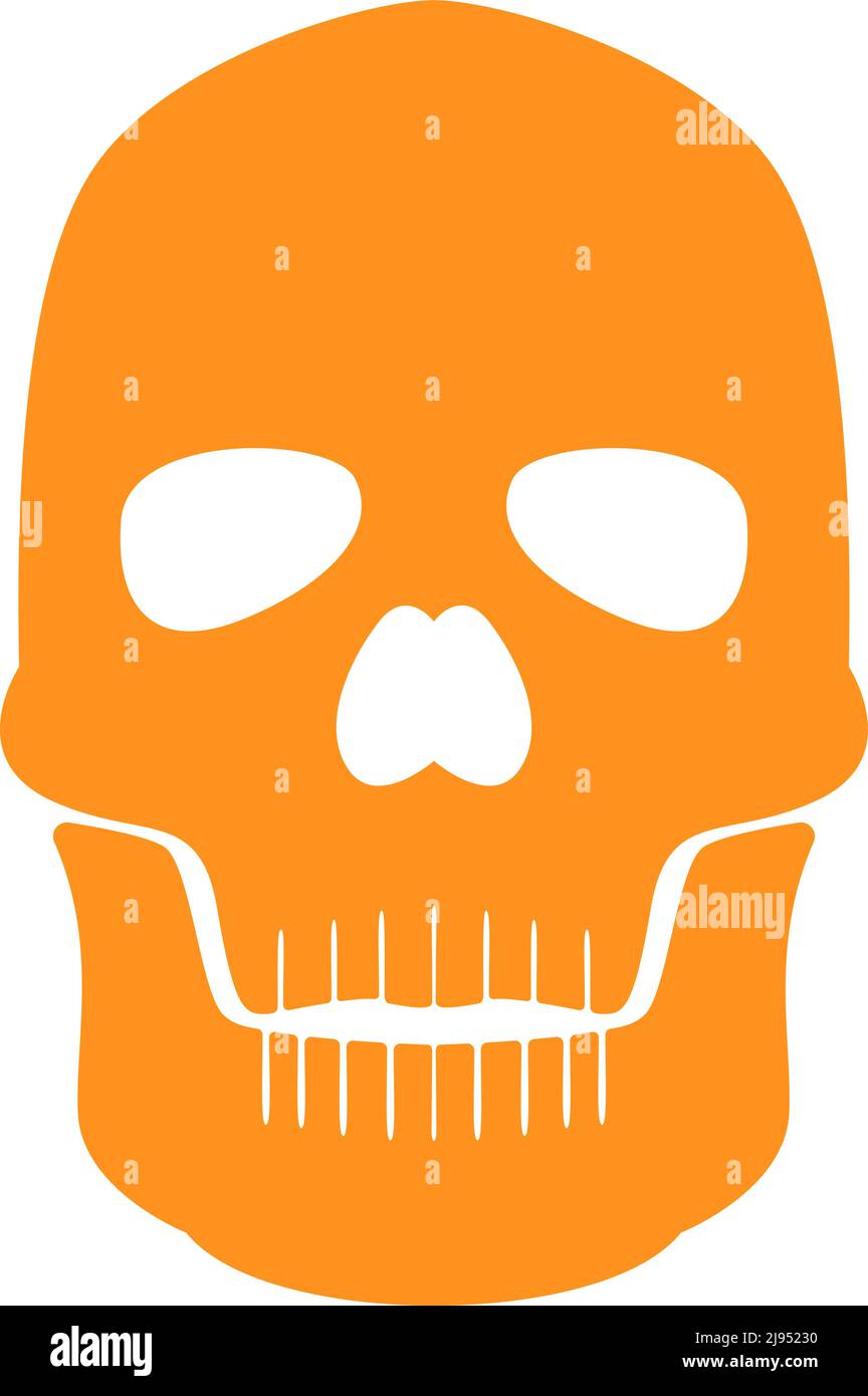 Human skull simple vector illustration Stock Vector Image & Art - Alamy
