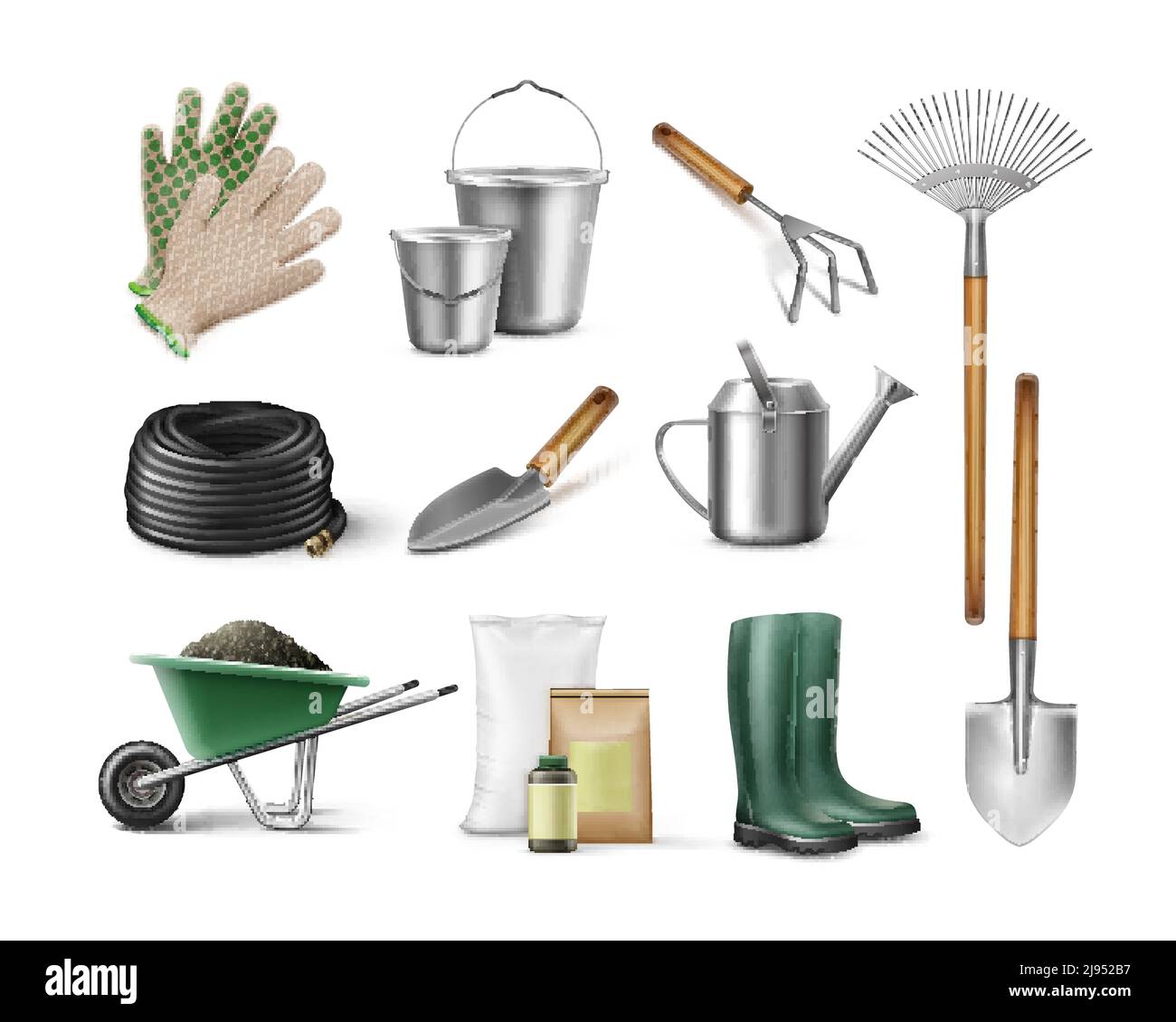 Vector set of tools for gardening and horticulture Stock Vector Image ...