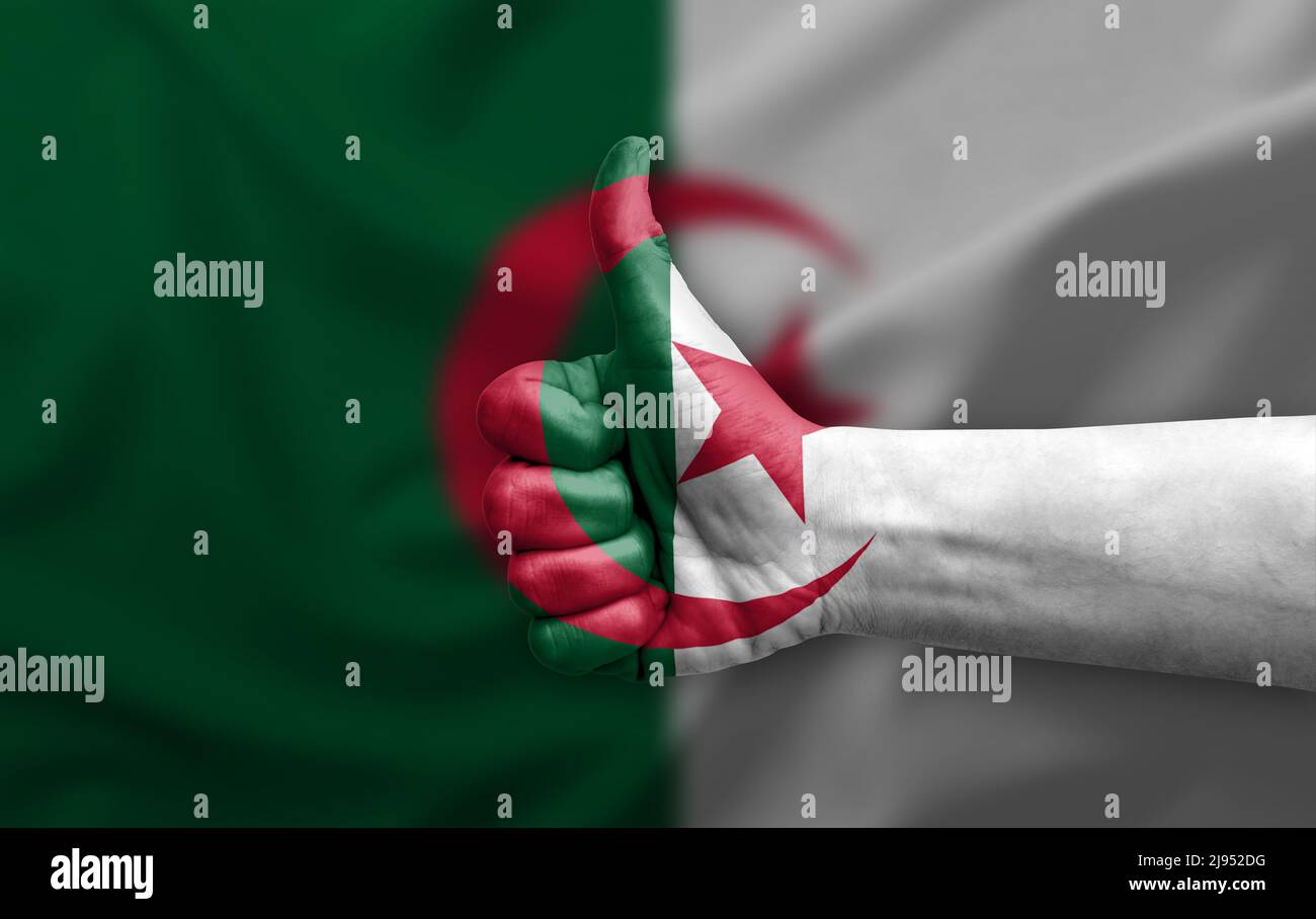 Algeria painted flag hi-res stock photography and images - Alamy