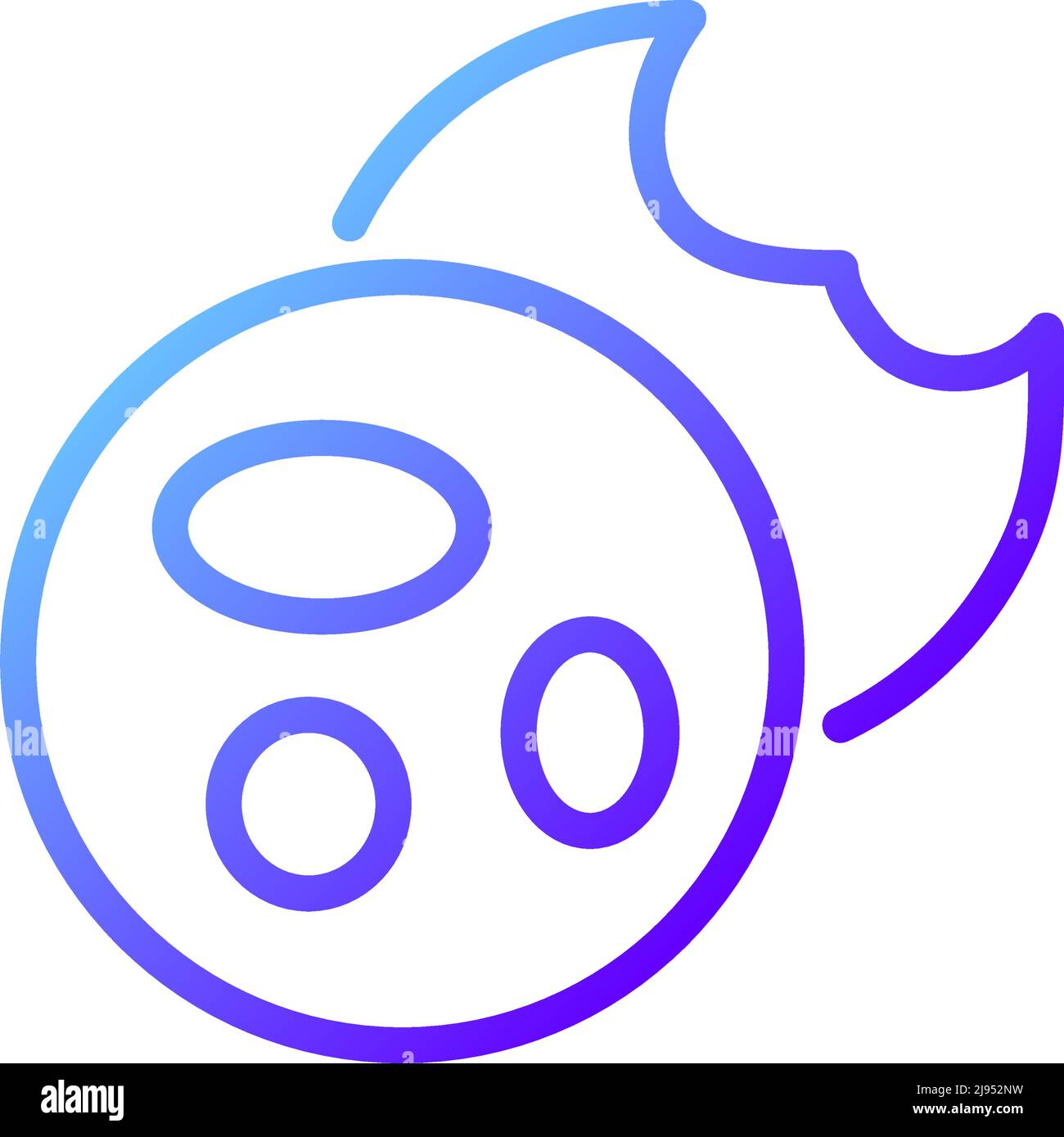 Cookies pixel perfect gradient linear vector icon Stock Vector Image ...