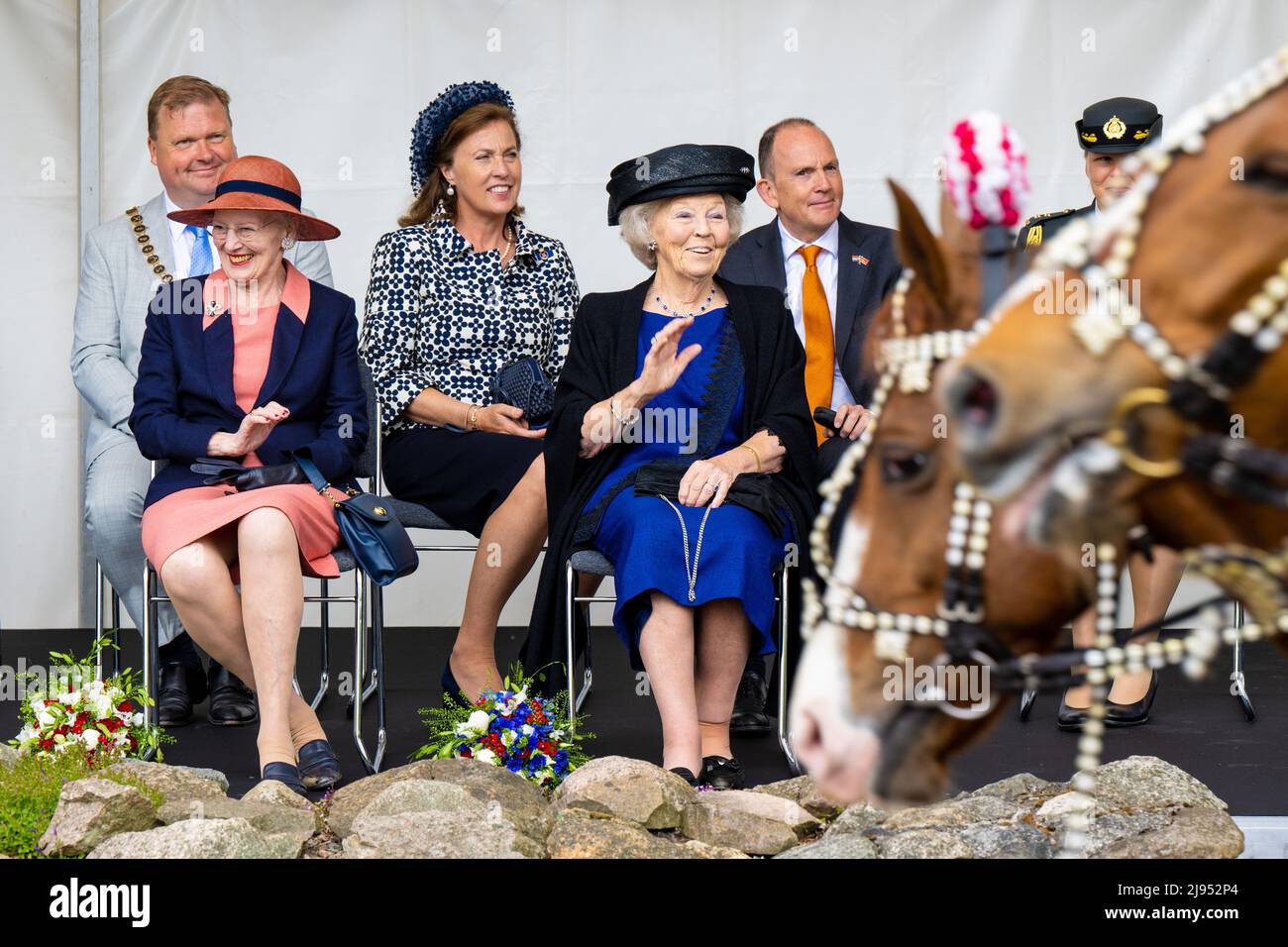 Queen Margrethe of Denmark and Princess Beatrix of the Netherlands ...