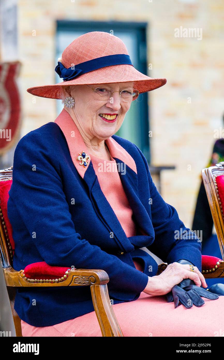 Queen Margrethe of Denmark during a visit to Dragor Cityhall, a ...