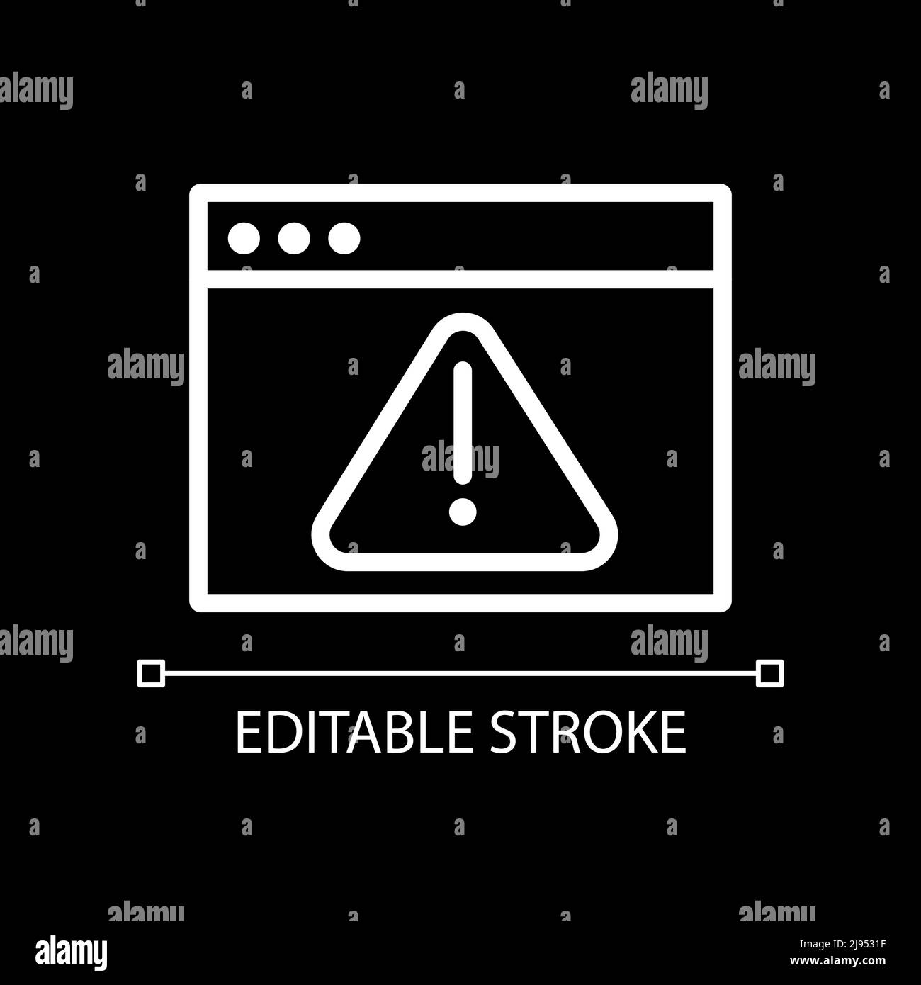 Computer virus pixel perfect white linear icon for dark theme Stock ...