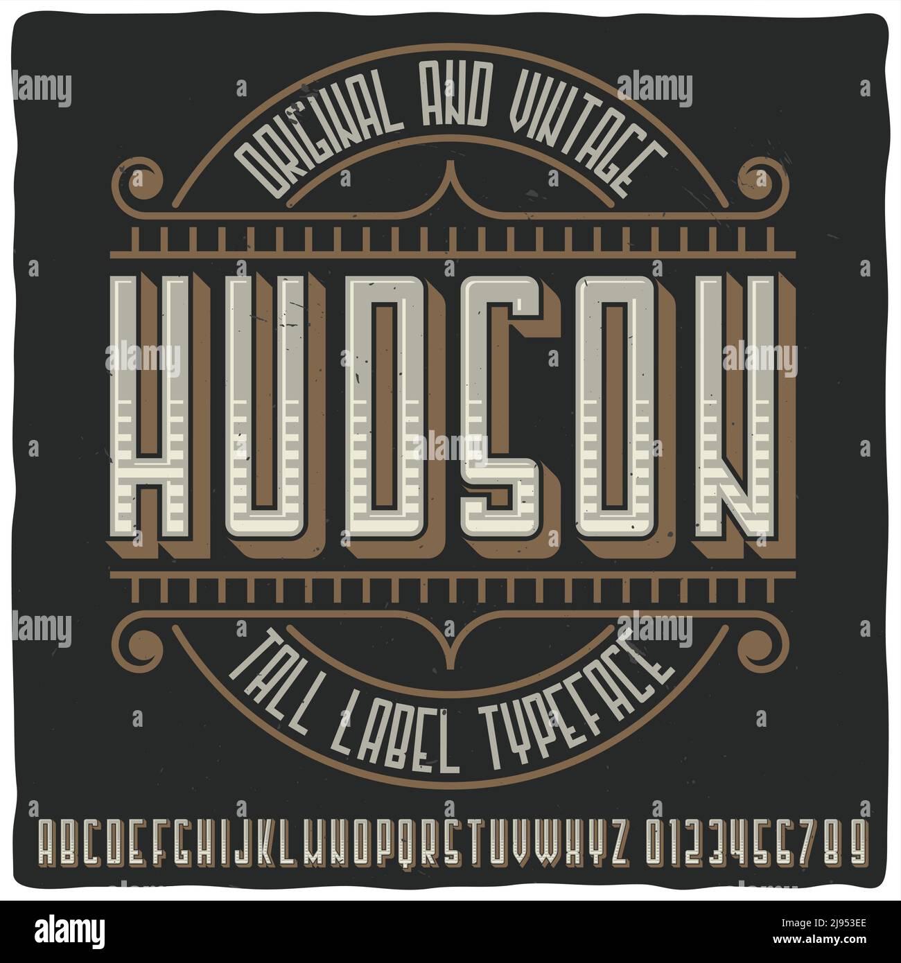 Original label typeface named "Hudson". Good handcrafted font for any ...