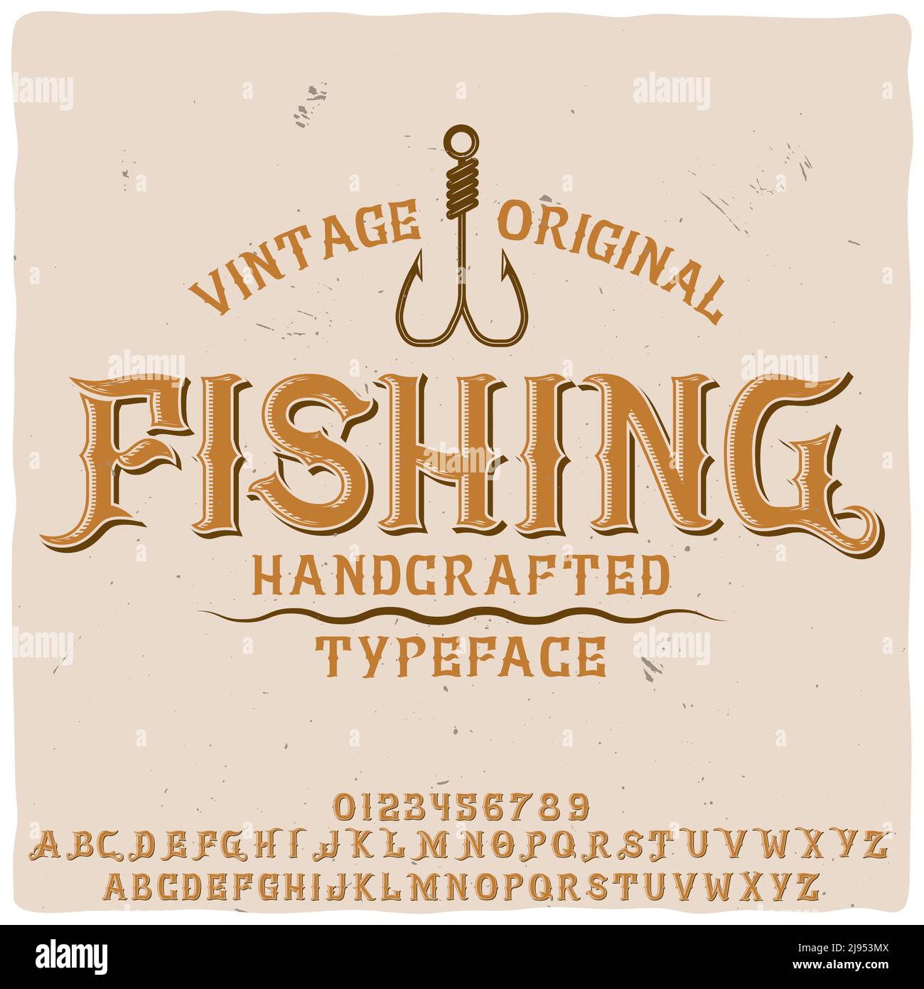 Original label typeface named "Fishing". Good handcrafted font for any ...