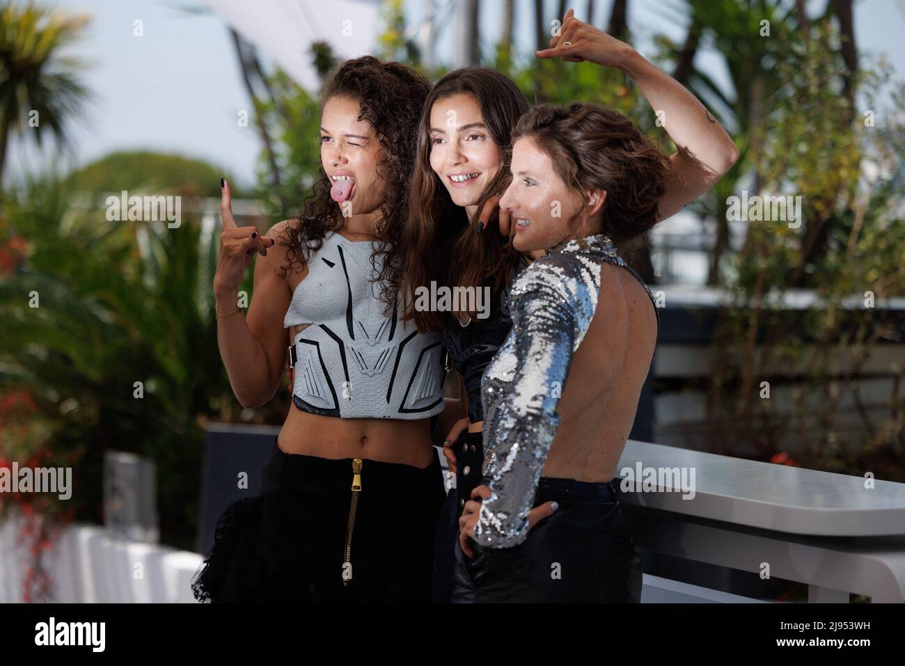 Cannes, France, 20/05/2022, Julie Ledru, Lola Quivoron and Antonia ...