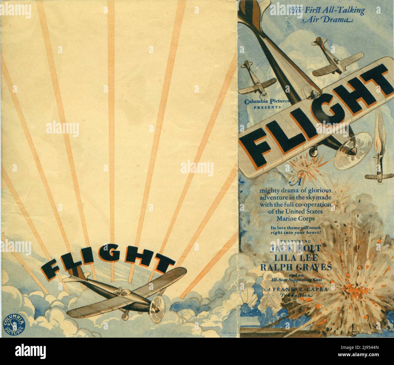 JACK HOLT LILA LEE and RALPH GRAVES in FLIGHT 1929 director FRANK CAPRA story Ralph Graves ...