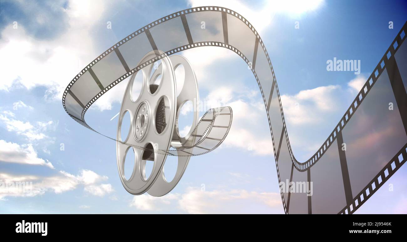Film rolling out of a film reel Stock Photo - Alamy