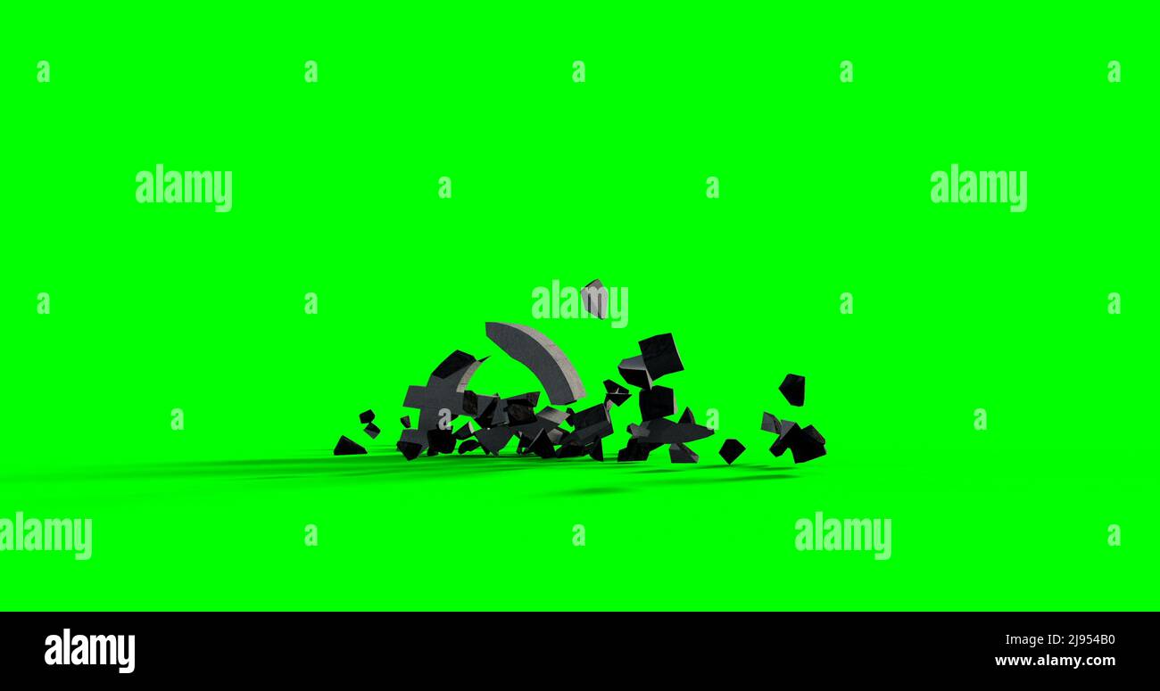 Euro sign falling against green screen Stock Photo - Alamy