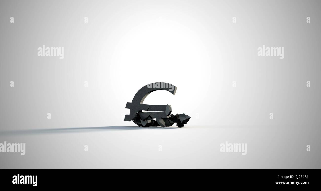 Euro sign falling against white background Stock Photo - Alamy