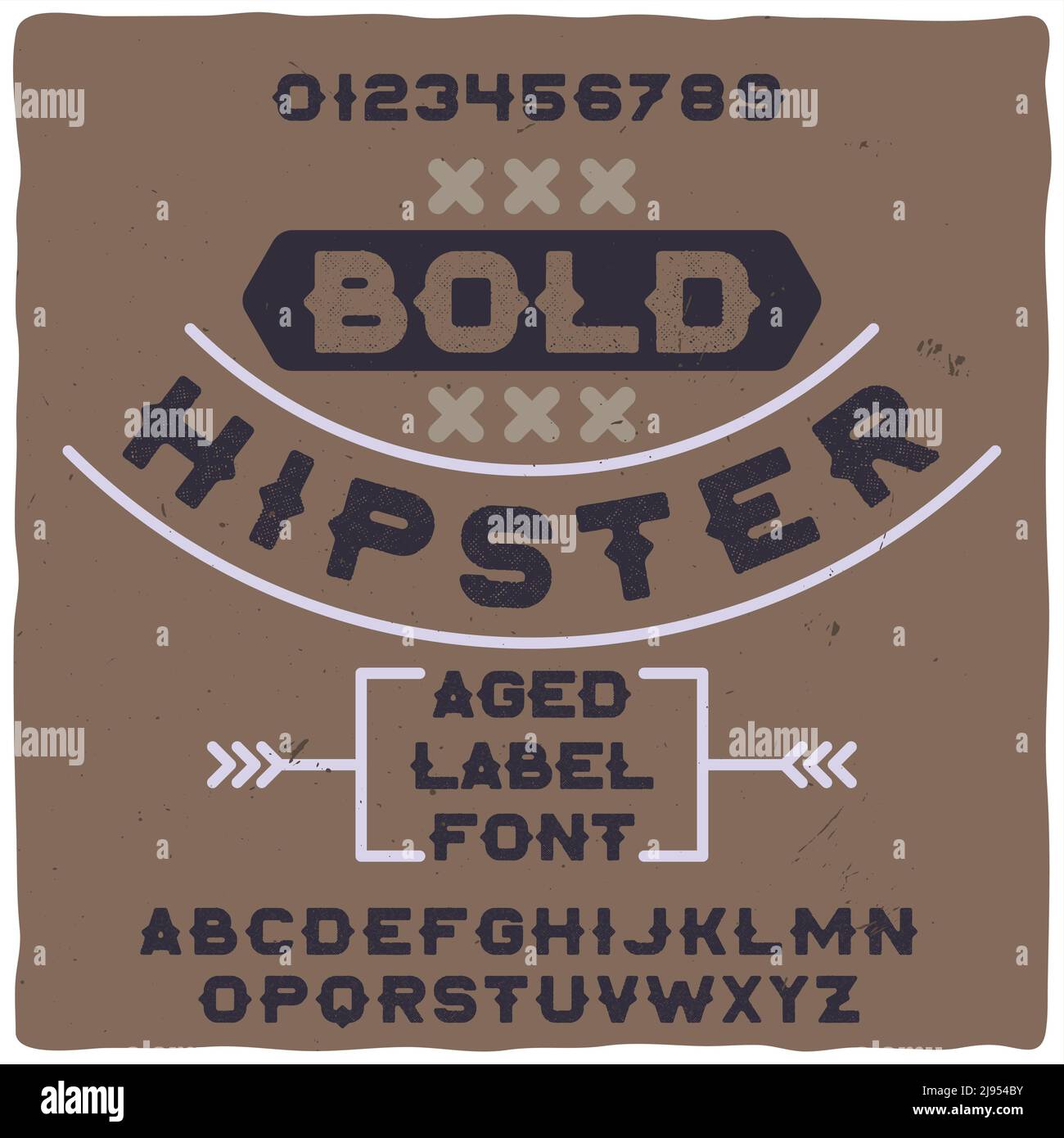 Original label typeface named "Bold Hipster". Good handcrafted font for ...