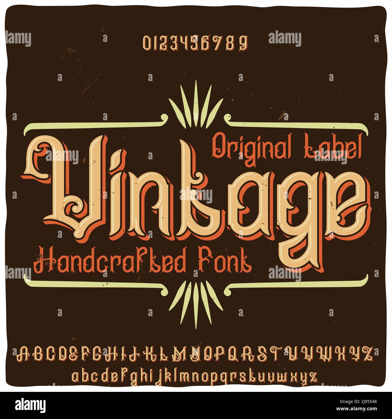 Original label typeface named "Vintage". Good handcrafted font for any ...