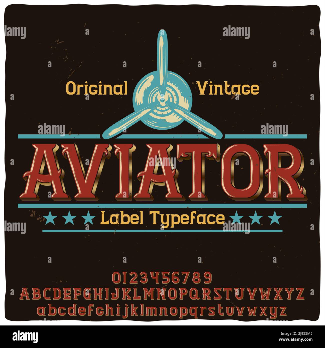 Original label typeface named "Aviator". Good handcrafted font for any ...