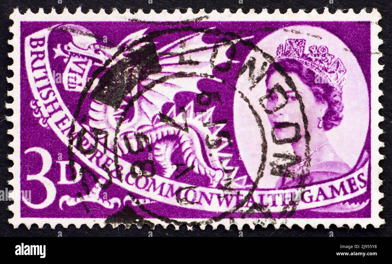 GREAT BRITAIN - CIRCA 1958: a stamp printed in the Great Britain shows ...