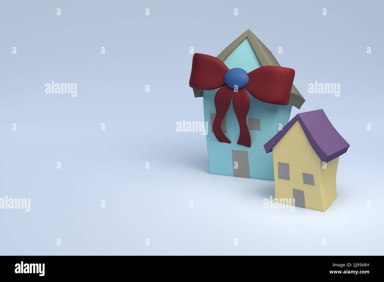 Cartoon Style House gift, present or buying Property. New Home owner ...