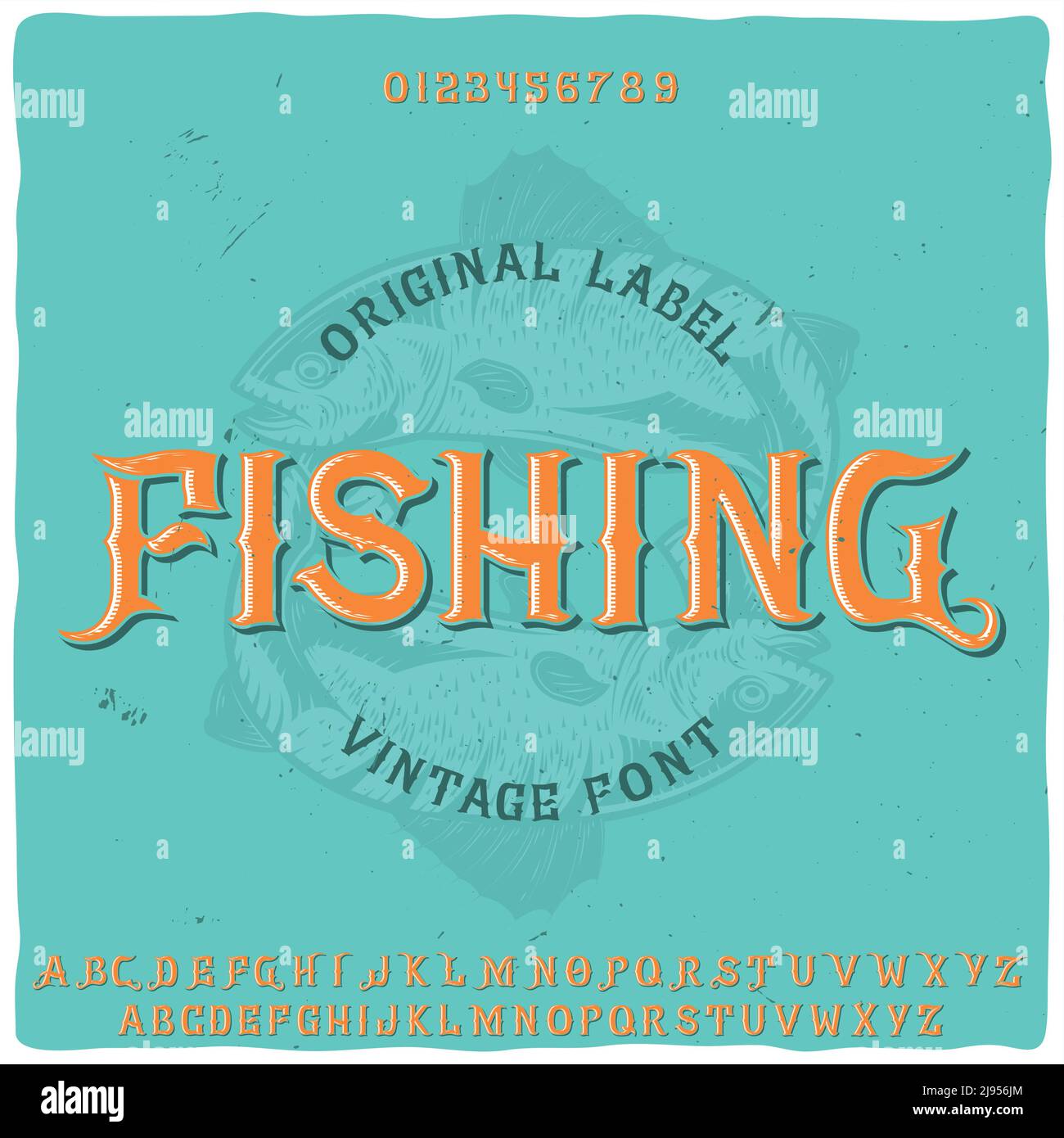 Original label typeface named "Fishing". Good handcrafted font for any ...