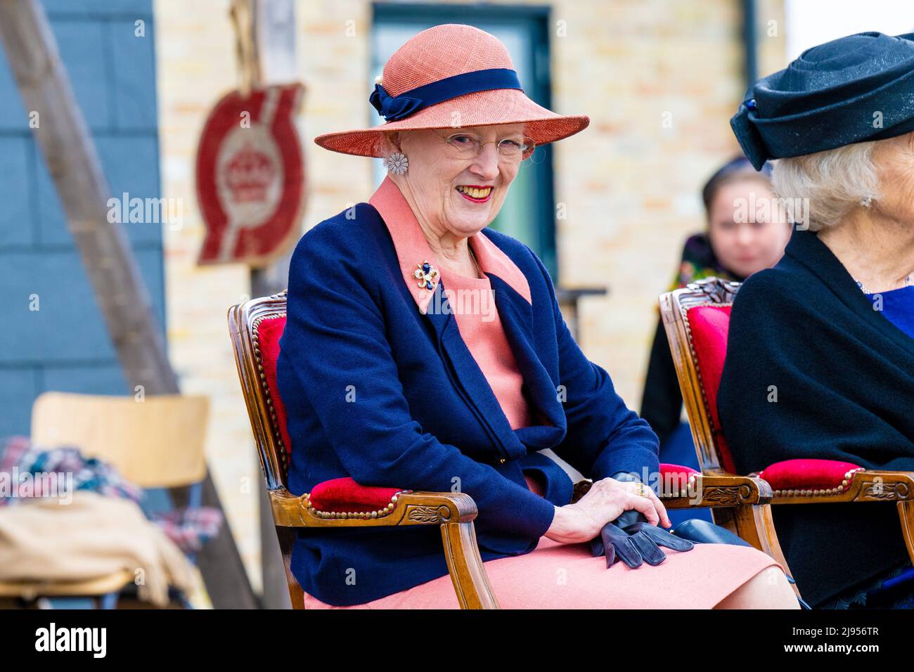Queen Margrethe of Denmark during a visit to Dragor Cityhall, a ...