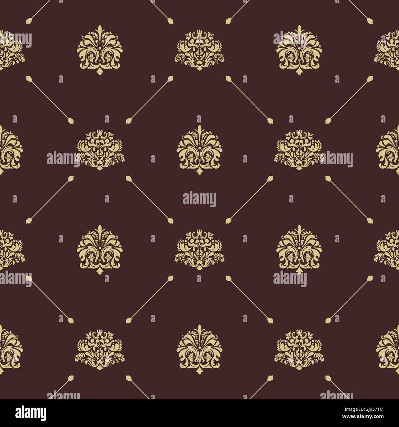 Seamless vintage pattern decor with element. Background decorative ...